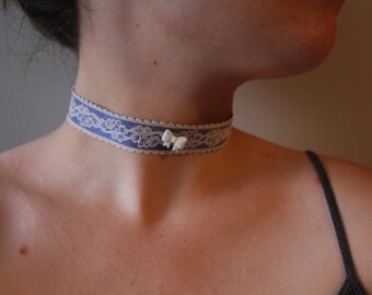 Unique navy blue choker related items | Etsy