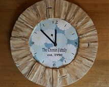 Unique driftwood clock related items | Etsy
