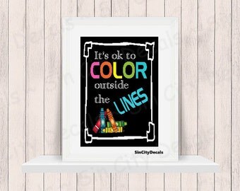 Color outside lines | Etsy