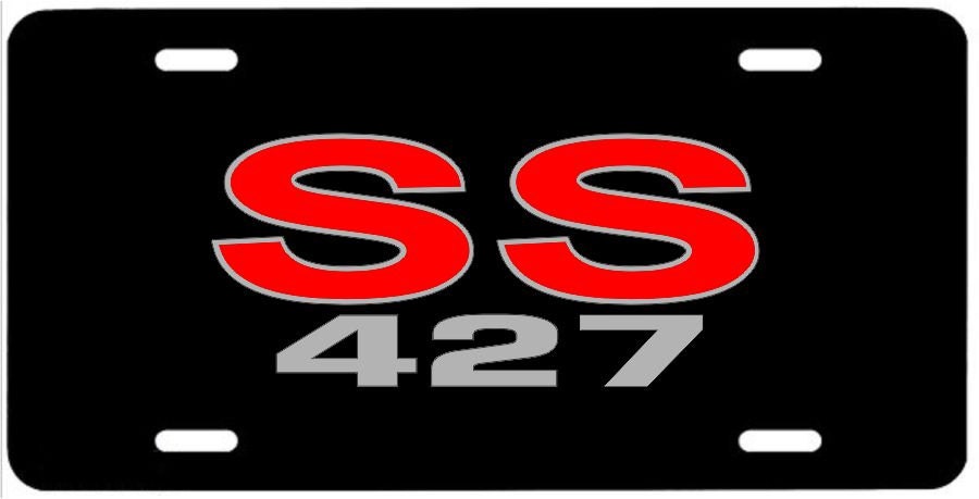 SS 427 metal license plate emblem chevy chevelle camaro nova