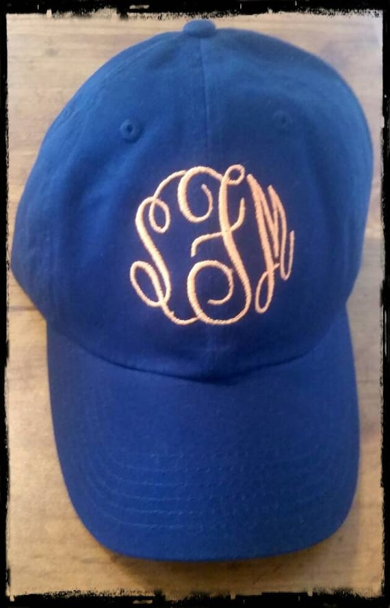 Baseball Cap with Embroidered Initials