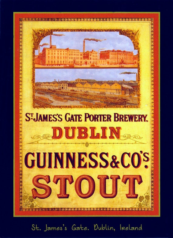 Guinness Metal Sign Vintage Retro Shabby-Chic Wall Plaque