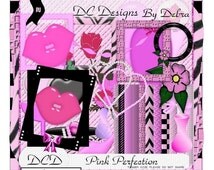 Unique pink collage kit related items | Etsy