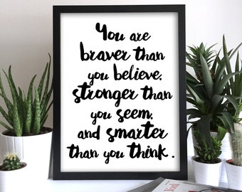 You are braver than you believe | Etsy