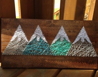 Mountain string art | Etsy