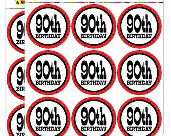 90th birthday tags | Etsy