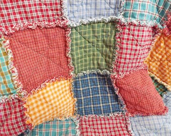 Rag Quilt Queen Size Rag Quilt Amy Butler by RagQuiltsbyJulie