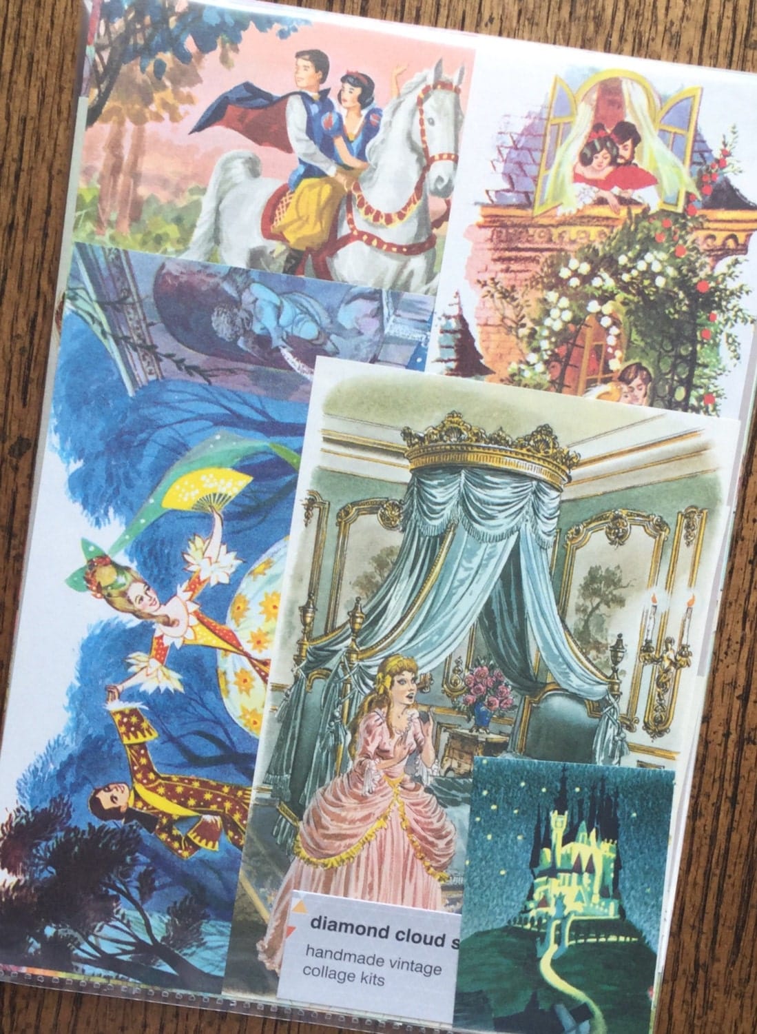 Once Upon A Time Vintage Fairy Tale Princess Collage