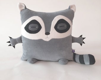 Raccoon pillow | Etsy