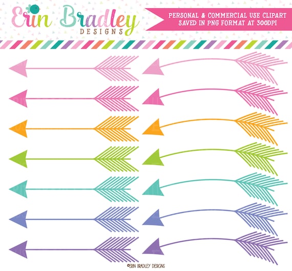 Arrow Clipart Graphics Instant Download Pink by ErinBradleyDesigns