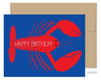 Lobster card | Etsy