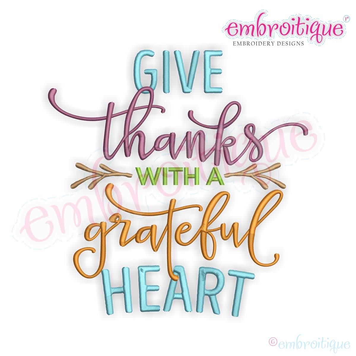 Give Thanks With a Grateful Heart Thanksgiving Instant