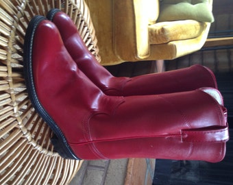 Red roper boots | Etsy