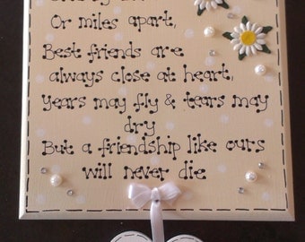 Best friend poem | Etsy