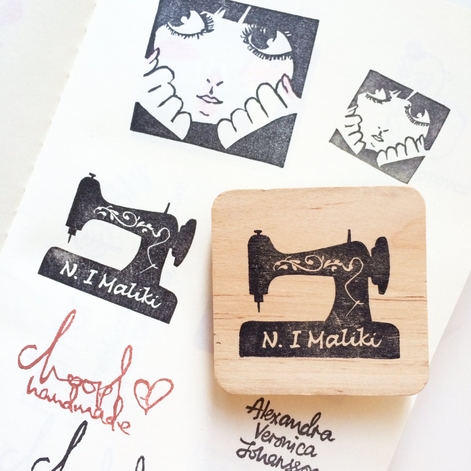 Customised sewing machine stamp