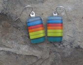 Fused Dichroic Glass Jewelry by JumpGlass on Etsy