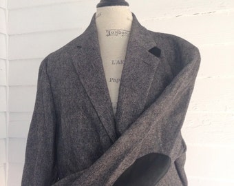 Vintage Men's Camel CORDUROY Professor Jacket with Suede