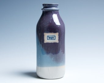 Ceramic milk bottle | Etsy
