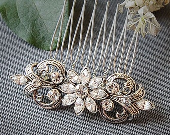 Victorian Style Bridal Hair Accessories BLUE by GlamorousBijoux