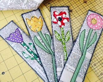 Quilted bookmark | Etsy