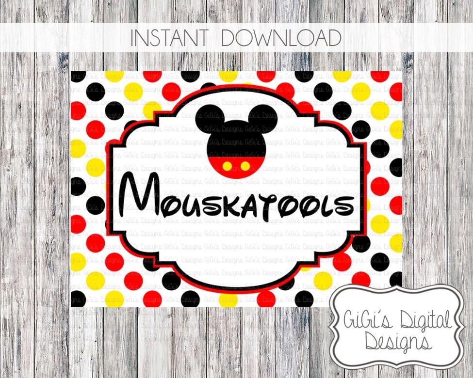 Mousekatools Printable Labels