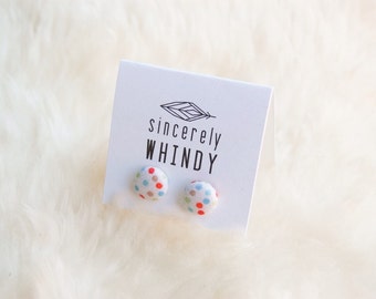 Button earrings | Etsy