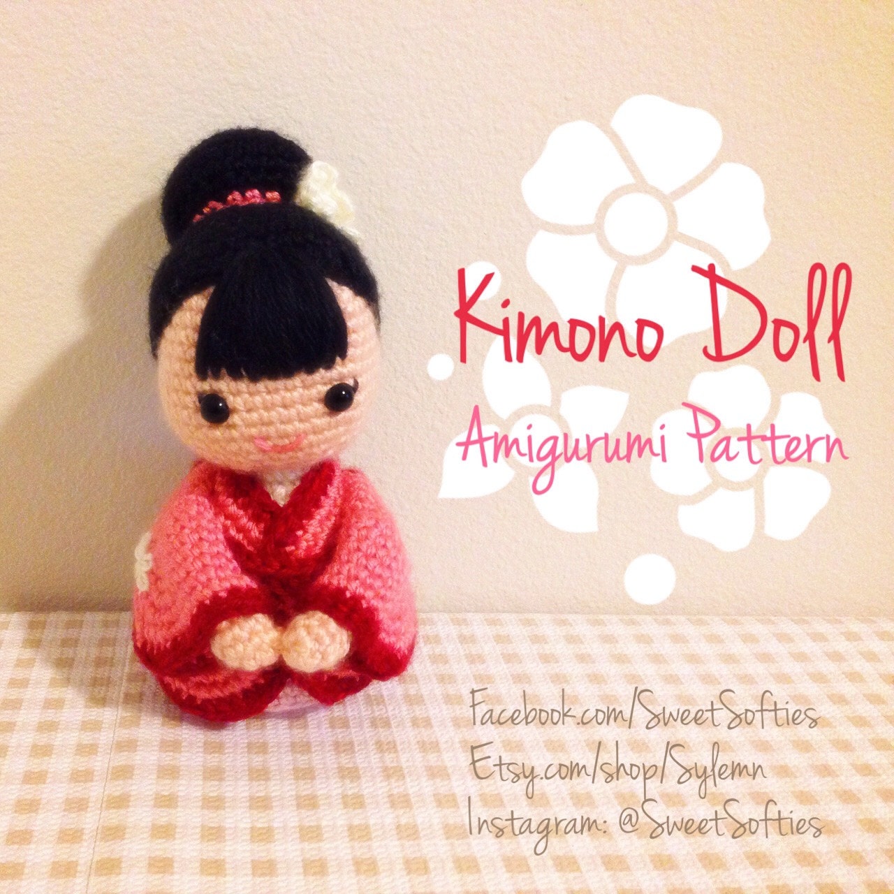 Amigurumi Crochet Doll Pattern Japanese Kimono Doll Anime