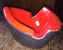 Unique red glass ashtray related items | Etsy