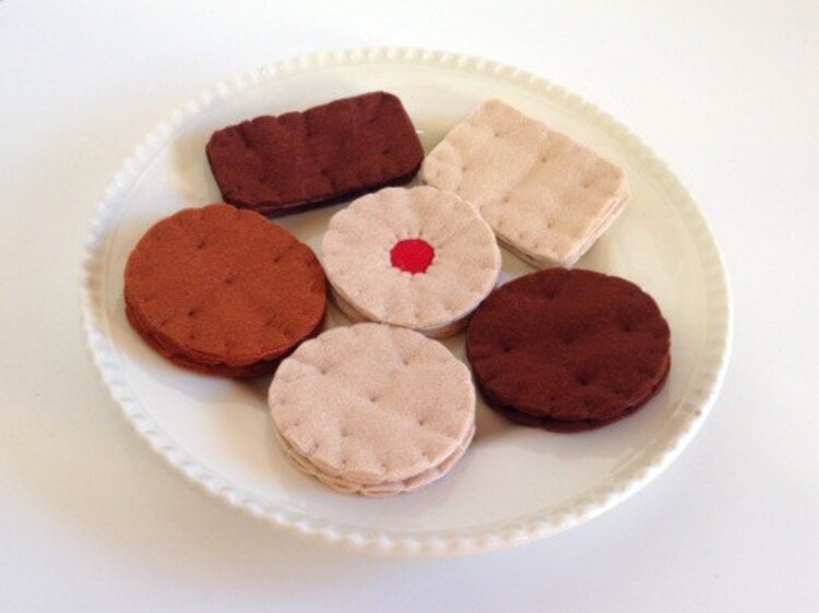 Felt Pretend Play Food Biscuit Selection with by mummymadeitme