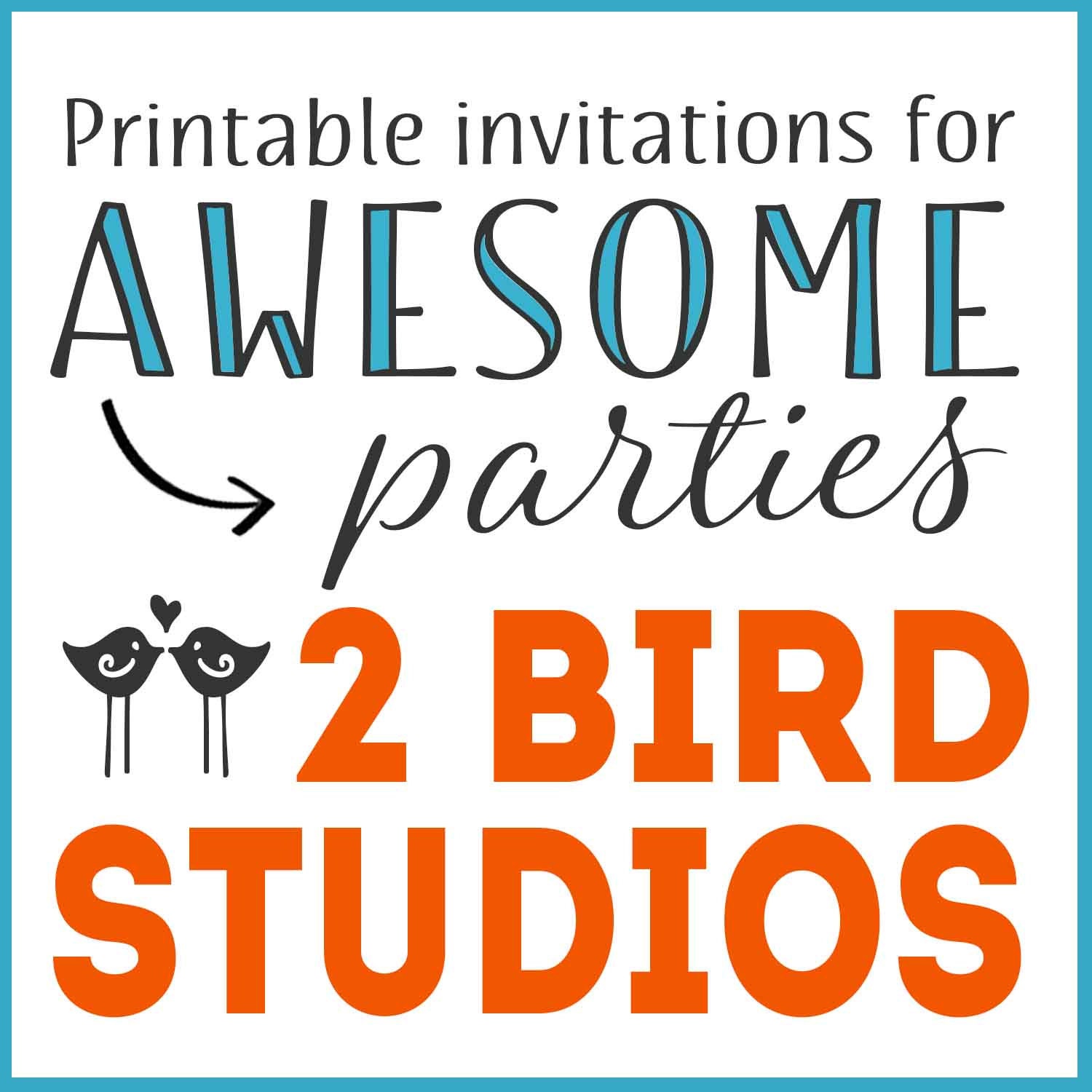 Invitations for AWESOME parties by 2birdstudios on Etsy