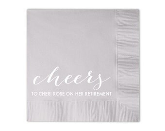 Retirement napkins | Etsy