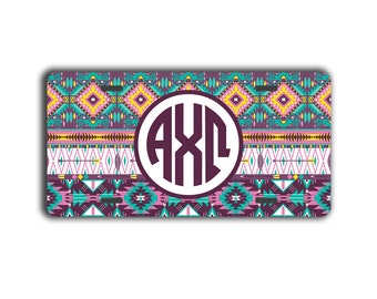 Aztec license plate | Etsy