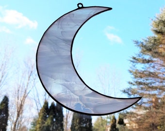 Stained glass moon | Etsy
