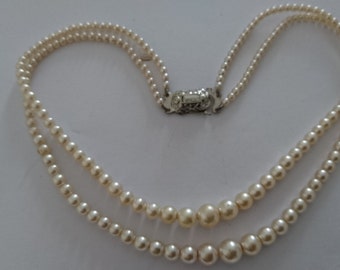 Two strands pearls | Etsy