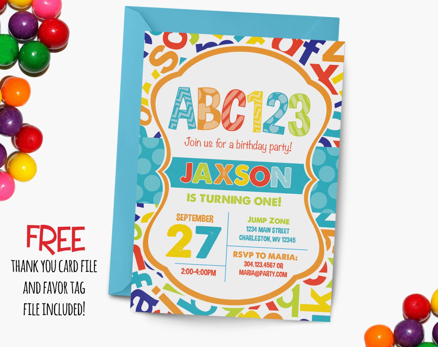 Abc Birthday Invitation