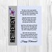 Retirement Poem Retirement Gift Co-Worker Retirement Boss