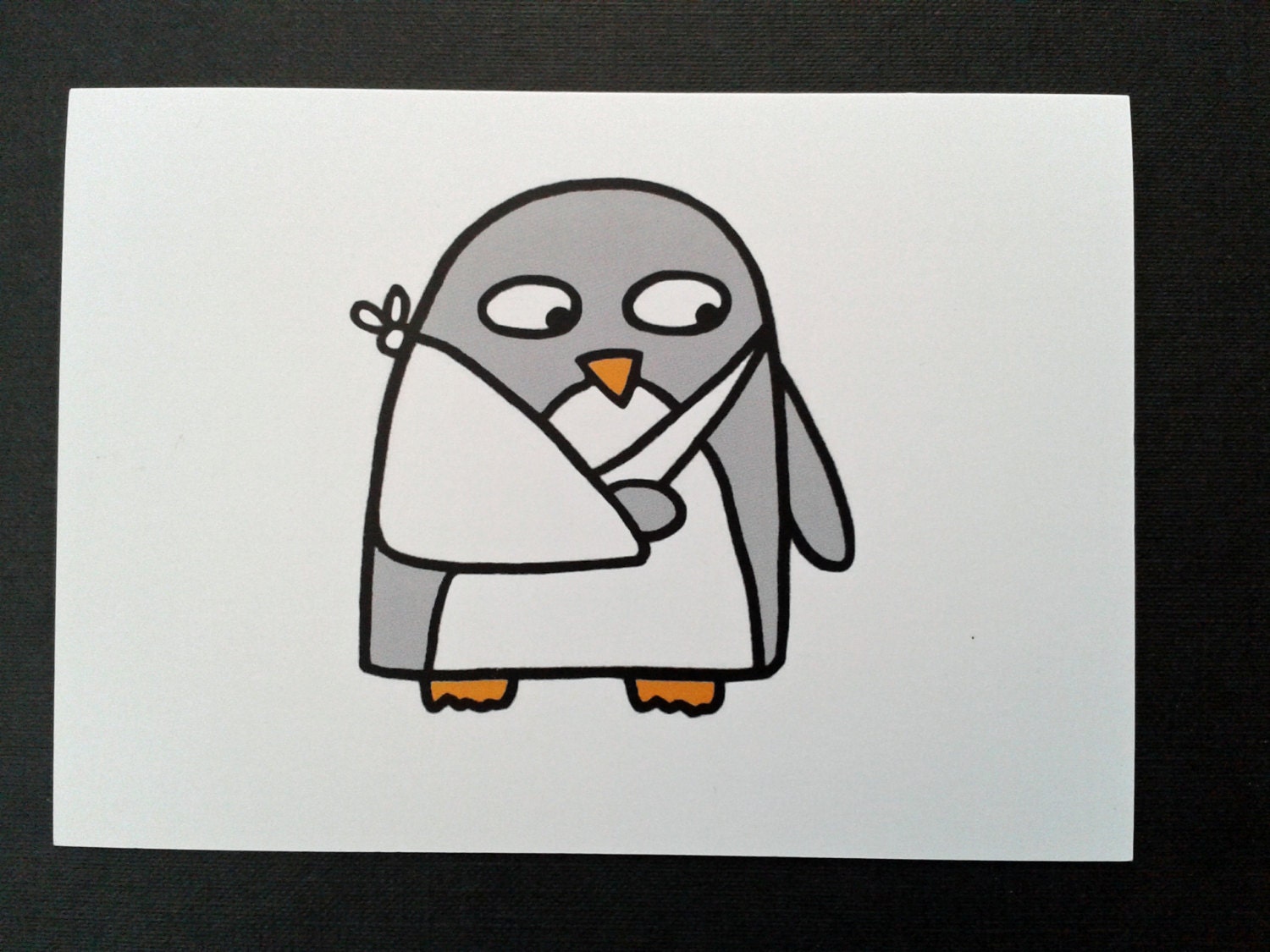 Get Well Card Broken Arm Penguin Broken by penguinparadeshop