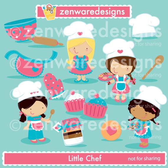 Pink Little Chef Clipart