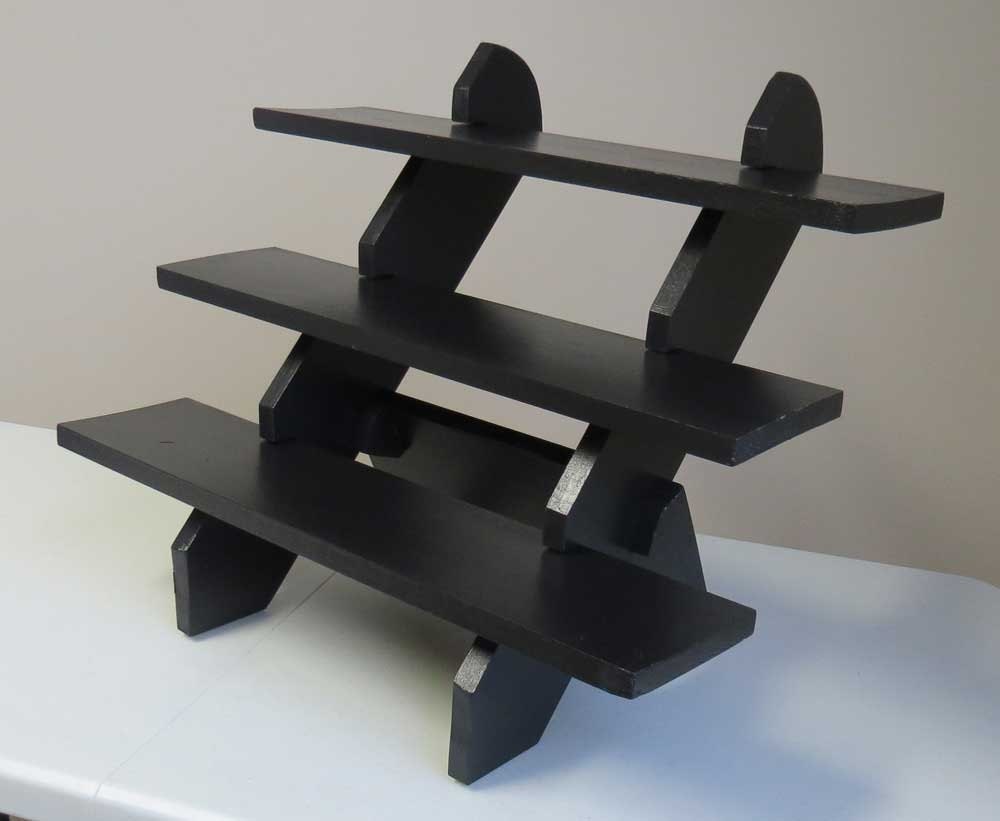 Collapsible riser portable display stand store countertop