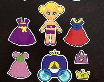 Magnetic paper doll | Etsy