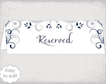 Reserved table tent | Etsy