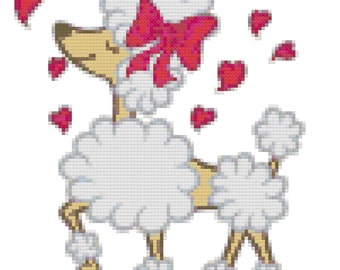 Poodle cross stitch | Etsy