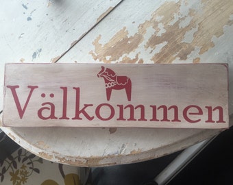 Swedish welcome sign | Etsy