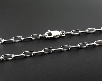 18 Inch Sterling Silver Cable Chain Necklace Short Chain