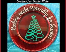 Unique cookies for santa plate related items | Etsy
