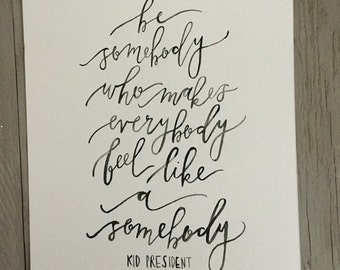 Items similar to Be More Awesome - Kid President Quote Letterpress ...