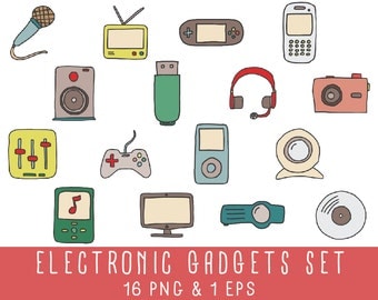 Gadgets clip art | Etsy