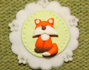 Polymer clay fox | Etsy