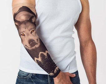 Unisex TRIBAL & FAIRY Mesh Tattoo Sleeve by dirrtytownclothing