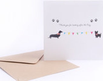Items similar to French Dachshund "Merci" Thank You Cards (Set of 10 ...